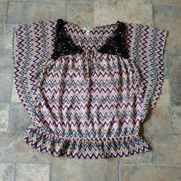Dress Barn | Tops | Boho Chevron Bat Wing Top Size 416 | Poshmark